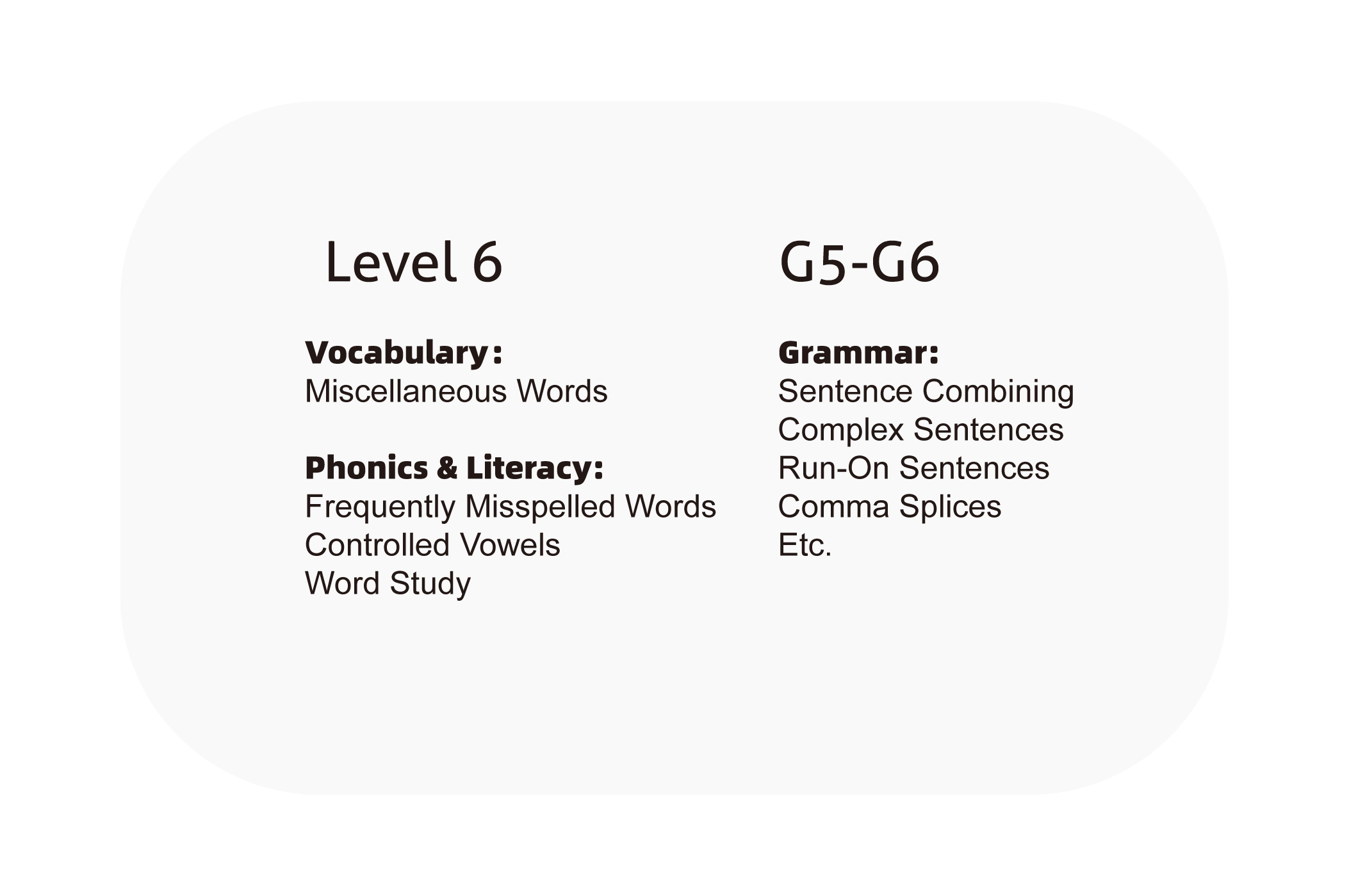 English Level 6 - Joyful Learning Center
